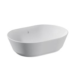 Vitra Options Aufsatzschale 7427B003-0012 54,5x40x15cm, oval, wei&szlig;, ohne Hahnloch, mit &Uuml;berlauf