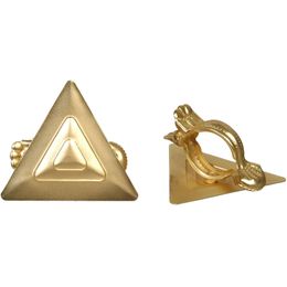 Dekoklammer Liedeco "Grafik", gold (goldfarben), 2 Stk., Metall, Gardinenbefestigungen, f&uuml;r Gardinen, Vorh&auml;nge