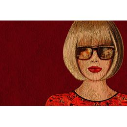 Fototapete ARCHITECTS PAPER "Atelier 47 Lady Ornament 2", bunt (rot, orange, beige), B:4m L:2,7m, Vlies, Tapeten, Vlies, Wand, Schr&auml;ge, Decke