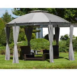 Pavillon Konifera "Tino", grau (anthrazit, grau), B/H/T: 350cm x 260cm x 350cm, Pavillons, BxT: 350 x 350 cm, Topseller