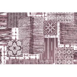 Fototapete ARCHITECTS PAPER "Atelier 47 Patchwork 3", lila (wei&szlig;, helllila, schwarz), B:4m L:2,7m, Vlies, Tapeten, Vlies, Wand, Schr&auml;ge, Decke