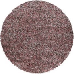 Hochflor-Teppich Ayyildiz Teppiche "Enjoy Shaggy", rosa, H:50mm &Oslash;:80cm, Kunstfaser, Teppiche, melierter Langflor, Wohnzimmer