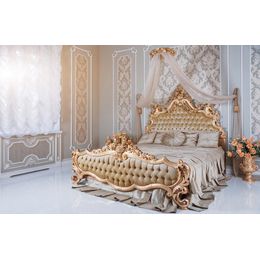 Fototapete papermoon "K&Ouml;NIGLICHES BETT-LUXUS SCHLAFZIMMER DEKOR KLASSISCH XXL", bunt, B:5m L:2,8m, Vlies, Tapeten