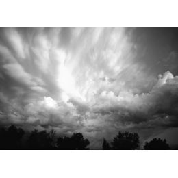 Fototapete papermoon "Himmel Schwarz & Wei&szlig;", schwarz (schwarz, wei&szlig;), B:5m L:2,8m, Vlies, Tapeten