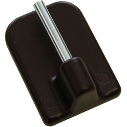 Gardinenstangenhalter Gardinia, braun, H:1,1cm, Gardinenstangenhalterungen, Serie Vitragestange flachoval &Oslash; 11 mm