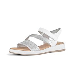 Riemchensandale Gabor "Riemchensandale", Damen, Gr. 36, silber, Schuhe Riemchensandale
