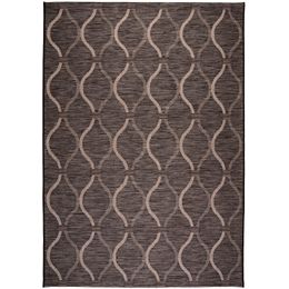 Teppich Kayoom "Nautic 981", grau, B:80cm H:7mm L:150cm, Polypropylen, Teppiche, Teppich, Kurzflor, Modernes Muster, Deko, ; In -und Outdoor geeignet