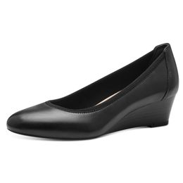 Pumps Tamaris "Borage", Damen, Gr. 40 (6,5), schwarz, Leder, leicht gl&auml;nzend, unifarben, Schuhe Pumps, eleganter Pumps mit ANTIslide, Businessschuh f&uuml;r Damen
