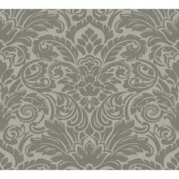 Vliestapete ARCHITECTS PAPER "Luxury wallpaper", grau (silberfarben grau), B:0,52m L:10,05m, Vinyl, Vlies, Tapeten, Ornament Tapete Barock Tapeten Wohnzimmer Schlafzimmer K&uuml;che modern