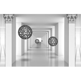 Fototapete papermoon "3D ABSTRAKT PASSAGE SKULPTUREN", bunt, B:5m L:2,8m, Vlies, Tapeten