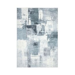 Teppich Kayoom "Elegantica 325", blau (grau), B:200cm H:12mm L:290cm, Polyester, Teppiche, Teppich, Kurzflor, Modernes Muster, Deko, Wohnzimmer