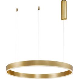 NOVA LUCE LED-H&auml;ngeleuchte "MOTIF", gold, 1, &Oslash; 80cm, 1 Stk., Leuchten, Dimmbar; H&ouml;henverstellbar; Mit Leuchtmittel