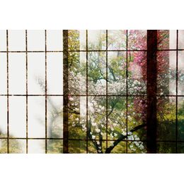 Livingwalls Fototapete LIVING WALLS "Walls by Patel Orchard 1", gr&uuml;n (bunt), B:4m L:2,7m, Vlies, Tapeten, Vlies, Wand, Schr&auml;ge