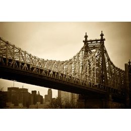 Fototapete papermoon "New Yorker Br&uuml;cke", bunt, B:3,5m L:2,6m, Vlies, Tapeten