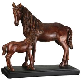 Tierfigur Gilde "Skulptur Pferd Merlin", braun, B:36,5cm H:32,5cm T:14cm, Kunstharz, Dekofiguren, H&ouml;he: 32,5 cm