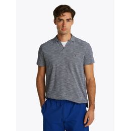 Poloshirt Tommy Hilfiger "SLUB OXFORD PIQUE REG POLO", Herren, Gr. S, blau (desert sky, wei&szlig;), Piqu&eacute;, Obermaterial: 100% Baumwolle, regular fit, Shirts