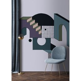 Livingwalls Fototapete LIVING WALLS "Walls by Patel Freetown", blau, B:4m L:2,7m, Vlies, Tapeten, Vlies, Wand