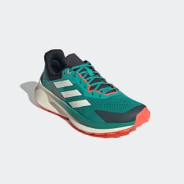 Trailrunningschuh adidas terrex "TERREX SOULSTRIDE FLOW TRAILRUNNING", Herren, Gr. 44, wei&szlig; (pure teal, sanftes wei&szlig;, semi impact orange), Synthetik, Textil, Schuhe Trailrunningschuh