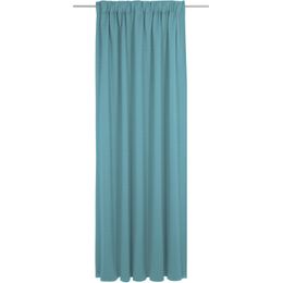 Vorhang Adam "Uni Collection", blau (t&uuml;rkis), B:142cm H:195cm, Baumwolle (Bio-Baumwolle), Gardinen, Blickdichter aus 100% Bio-Baumwolle, Vorhang nach Wunschma&szlig;
