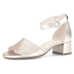Riemchensandale Gabor "Riemchensandale", Damen, Gr. 37,5, gold, Schuhe Riemchensandale