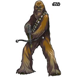 Vliestapete Komar "Selbstklebende Vlies - Star Wars XXL Chewbacca - Gr&ouml;&szlig;e 127 x 200 cm", braun (braun, schwarz, wei&szlig;), B:127m L:200m, Vlies, Tapeten, Kinderzimmer