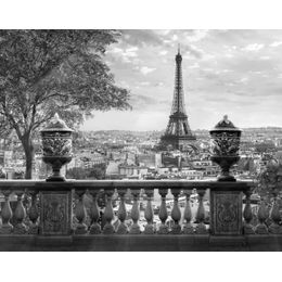 Fototapete papermoon "Paris Schwarz & Wei&szlig;", schwarz (schwarz, wei&szlig;), B:4m L:2,6m, Vlies, Tapeten