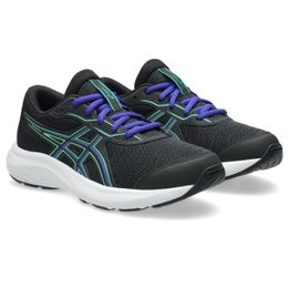 Laufschuh asics "CONTEND 9 GS", Jungen, Gr. 39, schwarz, vital gr&uuml;n, Synthetik, Schuhe Laufschuh, f&uuml;r Kinder & Jugendliche