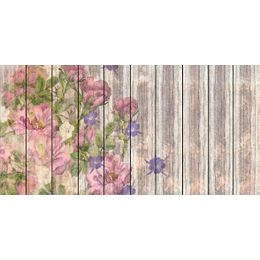 Vliestapete Komar "Vintage Rose", bunt, B:5m L:2,5m, Vlies, Tapeten, (Breite x H&ouml;he), Vliestapete, 100 cm Bahnbreite