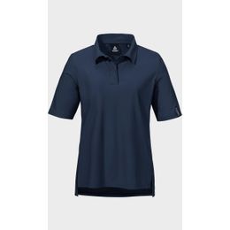 Sch&ouml;ffel Poloshirt SCH&Ouml;FFEL "Jersey Polo Style Calmay WMN", Damen, Gr. 40, 8820, blau, Oberstoff: 77% Nylon, 23% Elasthan, V-Ausschnitt, Shirts Poloshirt