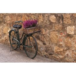 Fototapete papermoon "ALTSTADT-VINTAGE FAHRRAD XXL", bunt, B:3m L:2,23m, Vlies, Tapeten