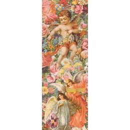 Fototapete ARCHITECTS PAPER "Angel In Paradise", bunt (blau, bunt, rot), B:1m L:2,8m, Vlies, Tapeten, Floral Tapete Natur Engel Bunt Tapete Floral Panel 1,00m x 2,80m