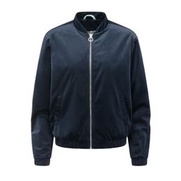 Bomberjacke Ragwear "Velvetie", Herren, Gr. L (40), navy, Samt, Obermaterial: 100% Polyester. Innenfutter: 100% Polyester, l&auml;ssig geschnitten h&uuml;ftlang, hoch geschlossener Ausschnitt, B&uuml;ndchen, Jacken Bomberjacke, Modische Blousonjacke aus kuscheligem Samt