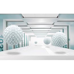 Fototapete papermoon "Abstrakt 3D Effekt", bunt, B:5m L:2,8m, Vlies, Tapeten