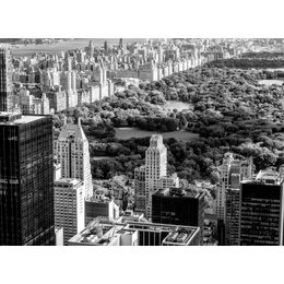 Fototapete papermoon "New York Schwarz & Wei&szlig;", schwarz (schwarz, wei&szlig;), B:5m L:2,8m, Vlies, Tapeten