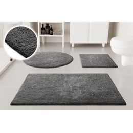 Badematte OTTO HOME "Selenne", granit grau, H:20mm, Baumwolle, Badematten, Badematte, Badteppich, getuftet, modern, Uni, antirutsch, flauschig, Baumwolle