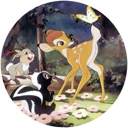 Fototapete Komar "Vlies selbstklebend - Bambi Butterfly - Gr&ouml;&szlig;e 125 x 125 cm", bunt, B:125m L:125m, Vlies, Tapeten, Kinderzimmer