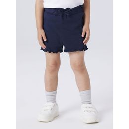 Shorts name it "NMFVIVIA SHORTS NOOS", Jungen, Gr. 98, N-Gr, schwarz sapphire, Sweatware, Obermaterial: 100% Baumwolle, unifarben, kurz, Hosen Shorts, Baumwolle, elastischer Bund, gewellter Saum