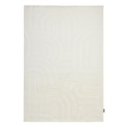 Teppich Kayoom "Cosmic 526", wei&szlig;, B:160cm H:25mm L:230cm, Polyester, Teppiche, Teppich, Kurzflor, Modernes Muster, Fu&szlig;bodenheizungsgeeignet, Wohnzimmer
