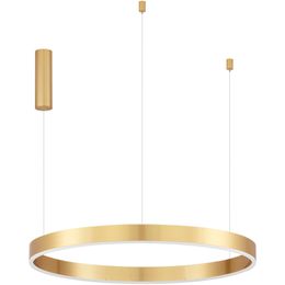 NOVA LUCE LED-H&auml;ngeleuchte "MOTIF", gold, 1, &Oslash; 80cm, 1 Stk., Leuchten, dimmbar, h&ouml;henverstellbar, Lichtfarbe verstellbar, Fernbedienung