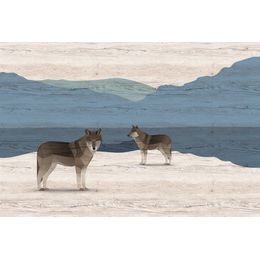 Livingwalls Fototapete LIVING WALLS "Walls by Patel Yukon", blau (blau1), B:4m L:2,7m, Vlies, Tapeten, Vlies, Wand