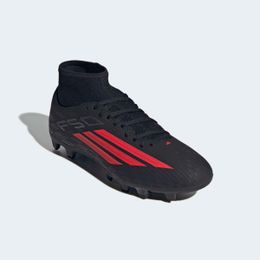Fu&szlig;ballschuh adidas Performance "F50 CLUB MID-CUT FG/MG", Gr. 42, core schwarz, lucid rot, core schwarz, Synthetik, Textil, Schuhe Fu&szlig;ballschuh, f&uuml;r viele verschiedene B&ouml;den geeignet