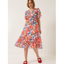 Bianco Lucci Kleid Damen Gr&ouml;&szlig;e 38 azur / tanne / hellrot / wei&szlig;