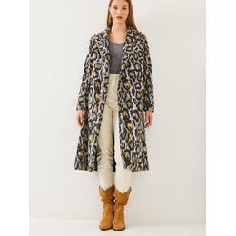 Bianco Lucci Damen - Jacken & M&auml;ntel 'Coat' Damen Gr&ouml;&szlig;e M mokka / grau / schwarz