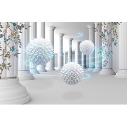 Fototapete papermoon "Abstrakt 3D Effekt", bunt, B:3,5m L:2,6m, Vlies, Tapeten