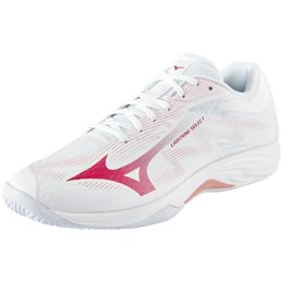 Hallenschuh Mizuno "LIGHTNING SELECT", Damen, Gr. 42, wei&szlig;, rose elegance, lava falls, Synthetik, Schuhe Hallenschuh, besonders geeignet f&uuml;r Volleyball