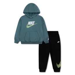 Jogginganzug Nike Sportswear "B NSW ITZ OVERSIZE FT PO SET", Jungen, Gr. 122 (7), schwarz, Obermaterial: 60% Baumwolle, 40% Polyester. Unterteil: 60% Baumwolle, 40% Polyester, Sportanz&uuml;ge Jogginganzug, f&uuml;r Kinder, f&uuml;r sportliche Aktivit&auml;ten, sportlicher Stil