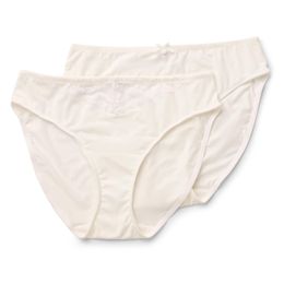Tchibo - 2 Slips - Damen - Gr. L - creme