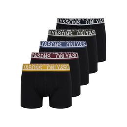 Only & Sons Only & Sons Boxer shorts 'ONSTrey' male size L Blue / Lemon / Fir / Wine red / Black