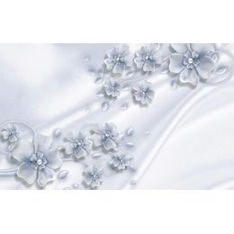 Fototapete papermoon "Muster mit Blumen", bunt, B:4,5m L:2,8m, Vlies, Tapeten