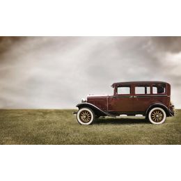 Fototapete papermoon "Antikes Auto", bunt, B:3,5m L:2,6m, Vlies, Tapeten